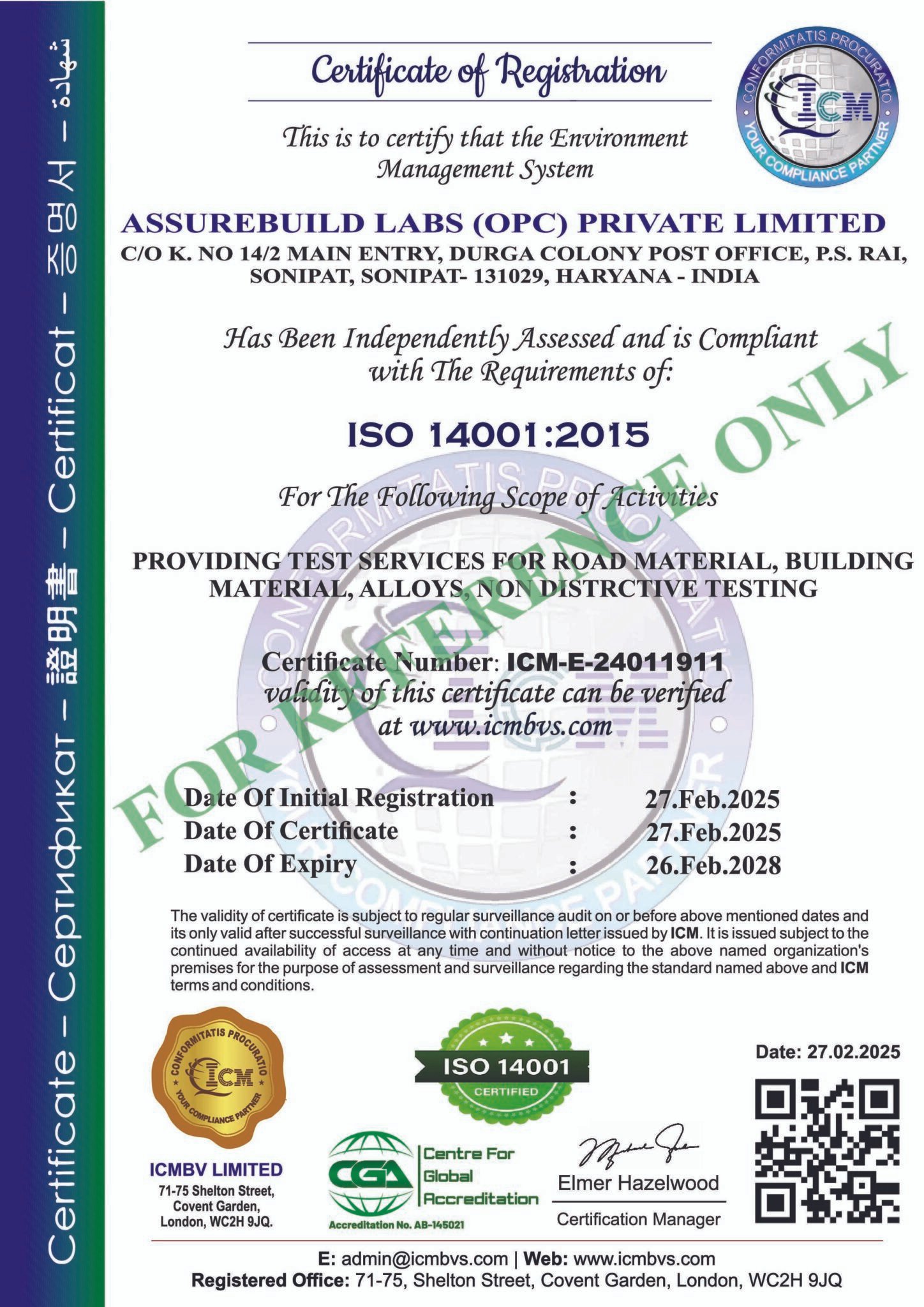 Certifications - Analyticall Quality Solutions Pvt. Ltd. | AQS